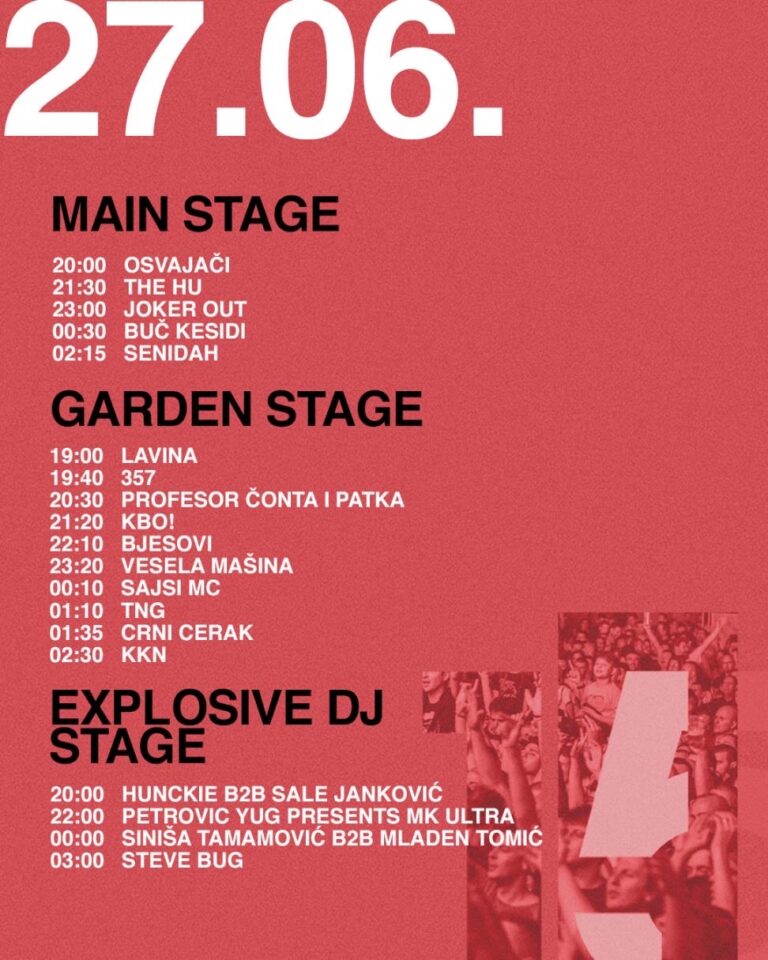 Arsenal Fest - schedule per days - Arsenal Fest